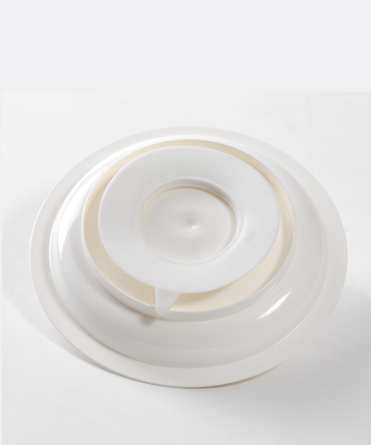White Scoop Plate | Enjoy your Meal on a Non-Slip Plate