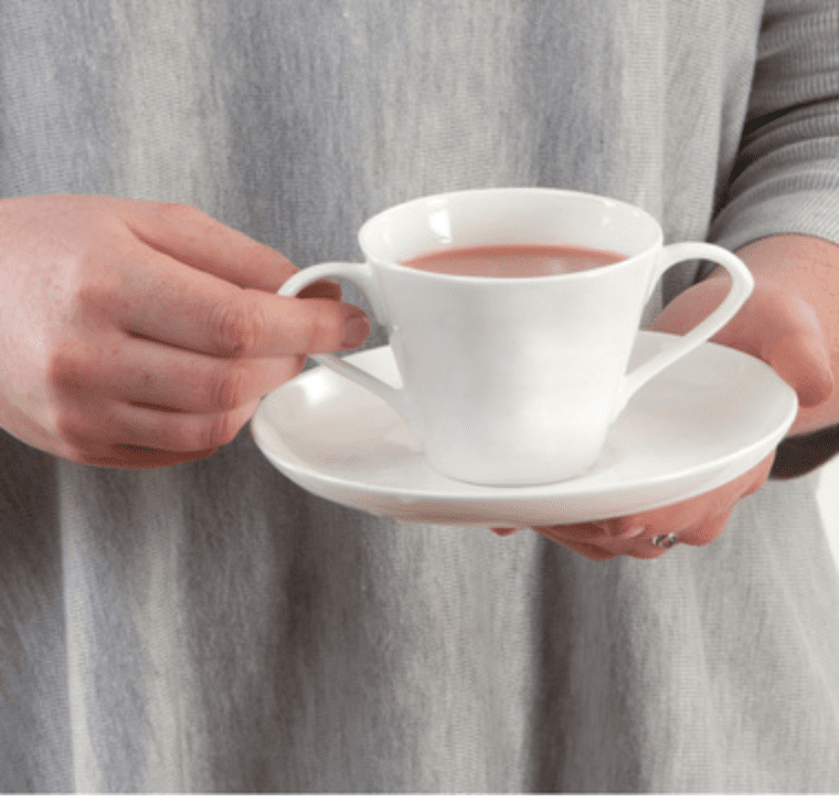 Two Handed China Cup and Saucer - Rise Furniture and Mobility