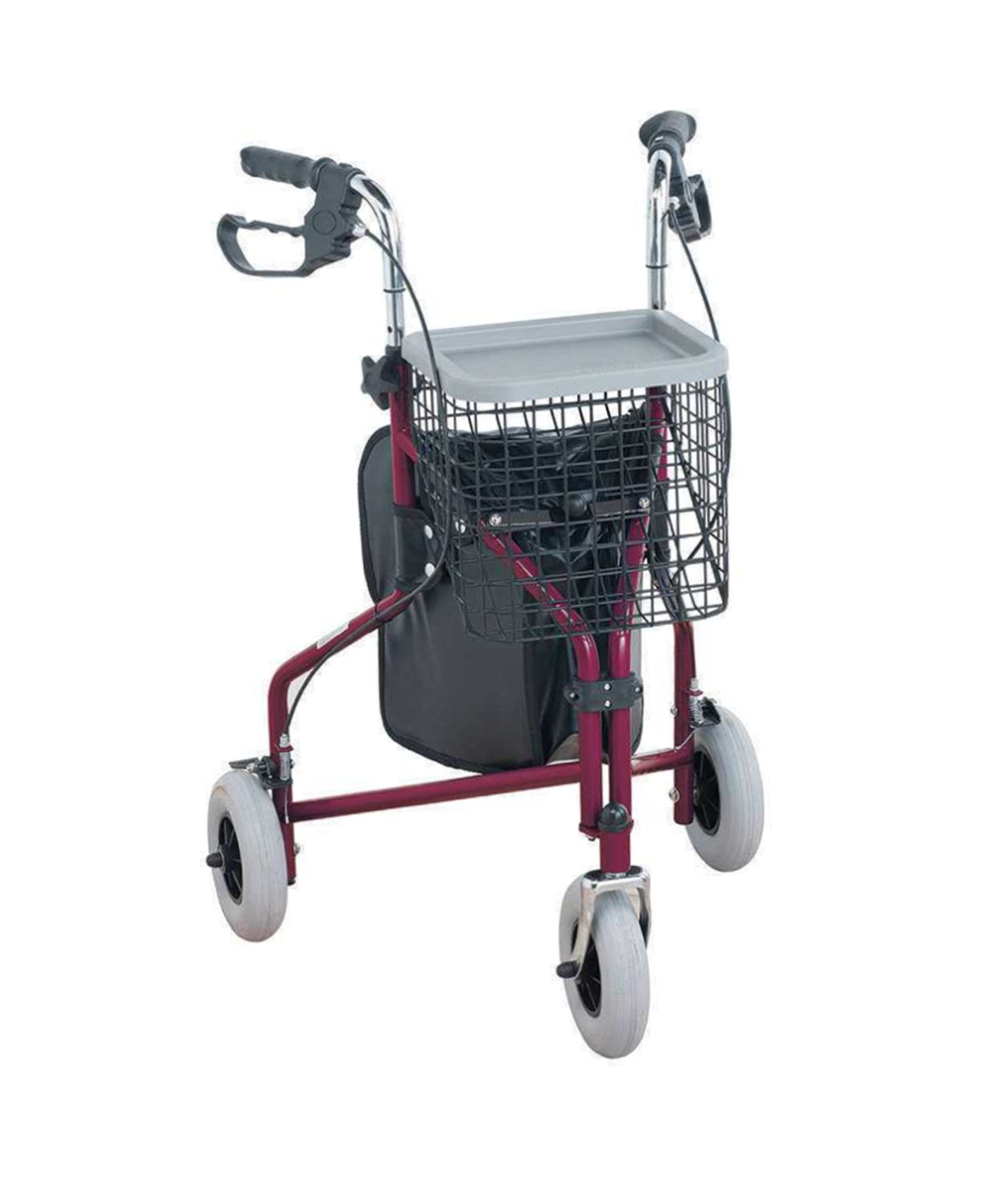 Tri-Walker | Three Wheeled Walker with Basket, Tray and Zipped Bag
