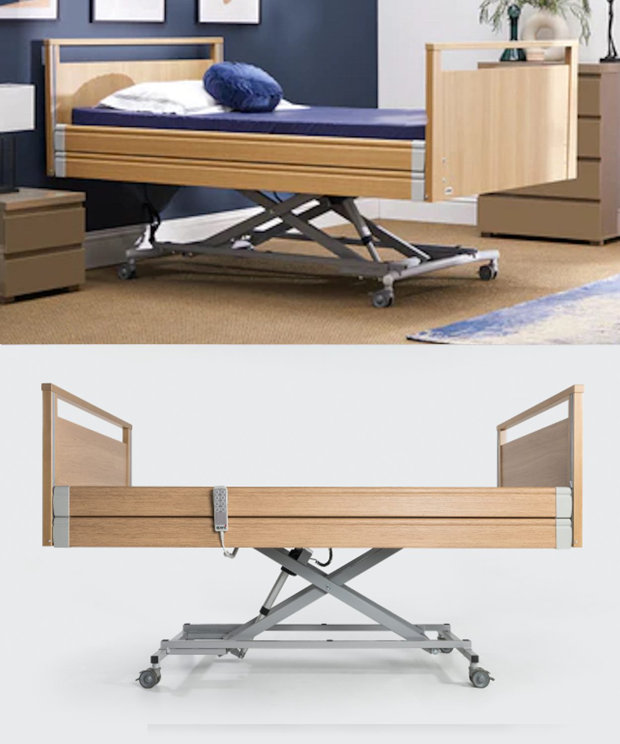 Signature Profiling Care Bed with Safety Rails