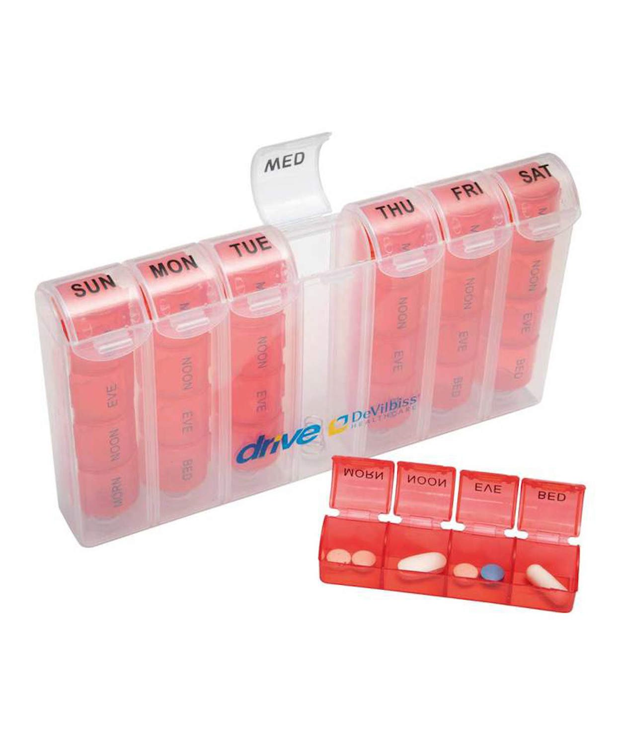 7 Day Spring Loaded Pill Box