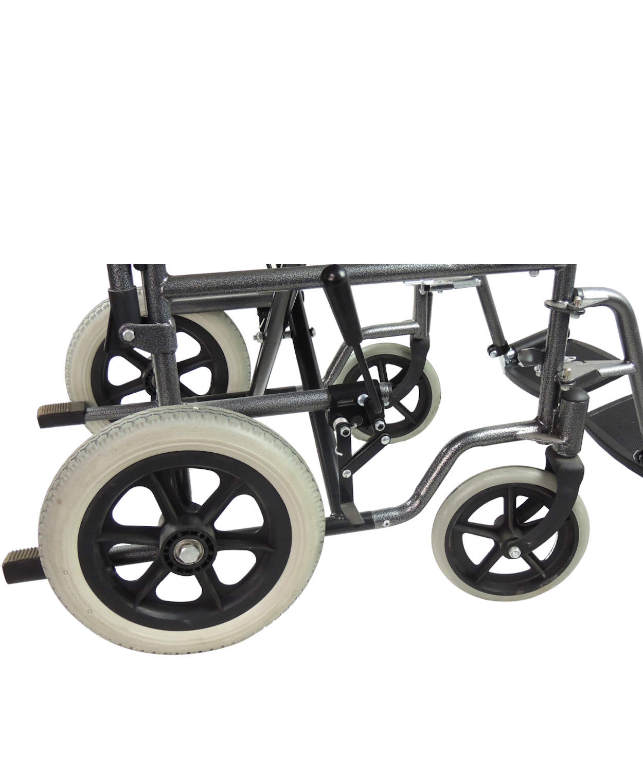 Lightweight Transit wheelchair | Drop Down Arms for Easy Transfer
