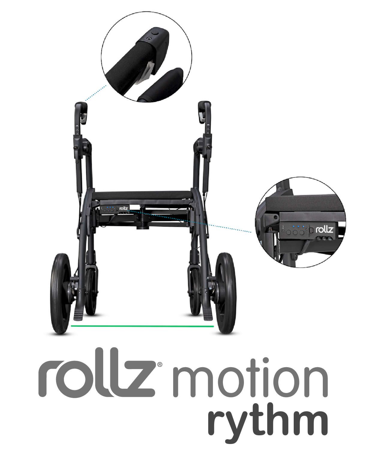 Rollz Motion Rhythm Parkinson's Rollator Wheelchair | From £1150.00 with VAT Relief - Buy Now