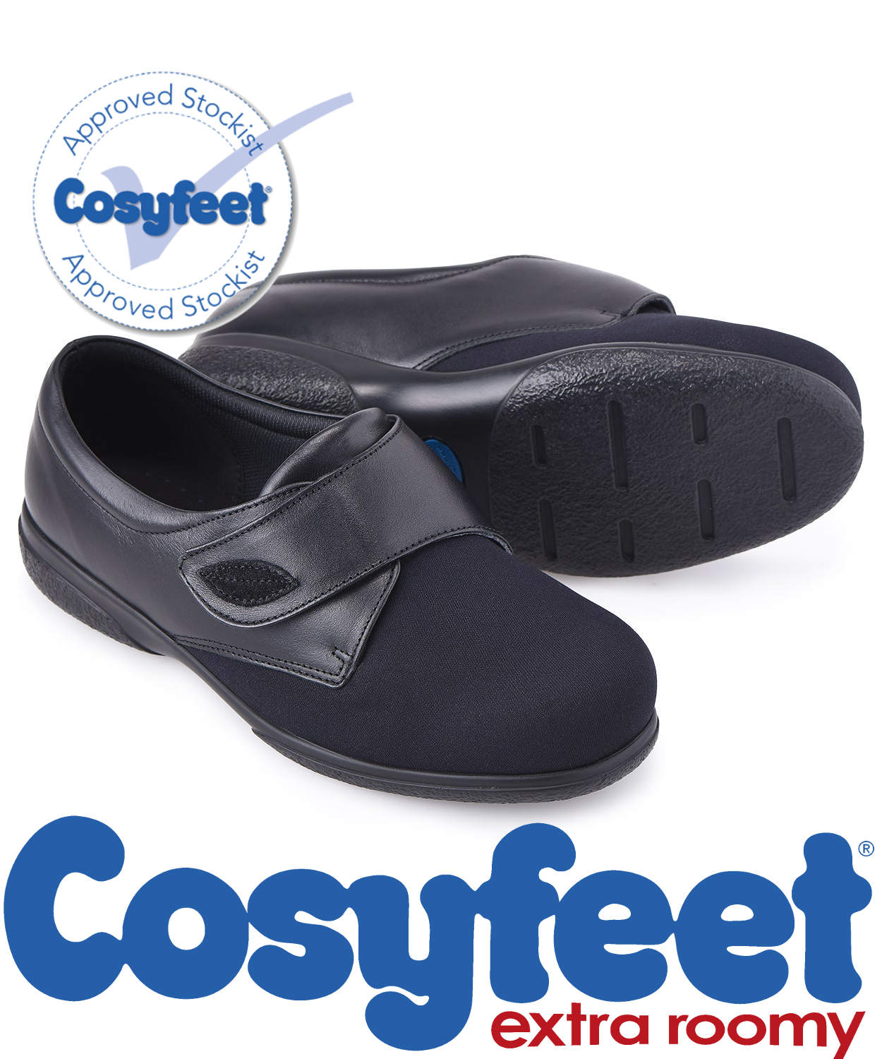 Cosyfeet Ladies Shoes | Darcy Black